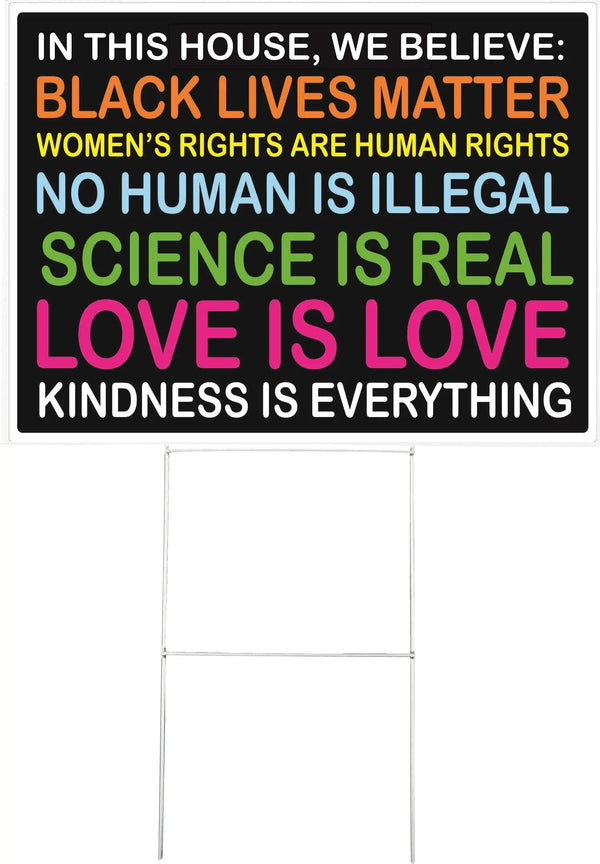 Display Your Values with Our We Believe Yard Sign - Shop Now! - Humper ...